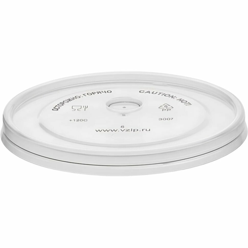 Крышка для стакана плоская d-90мм Прозрачная 1000шт/уп, 2368993