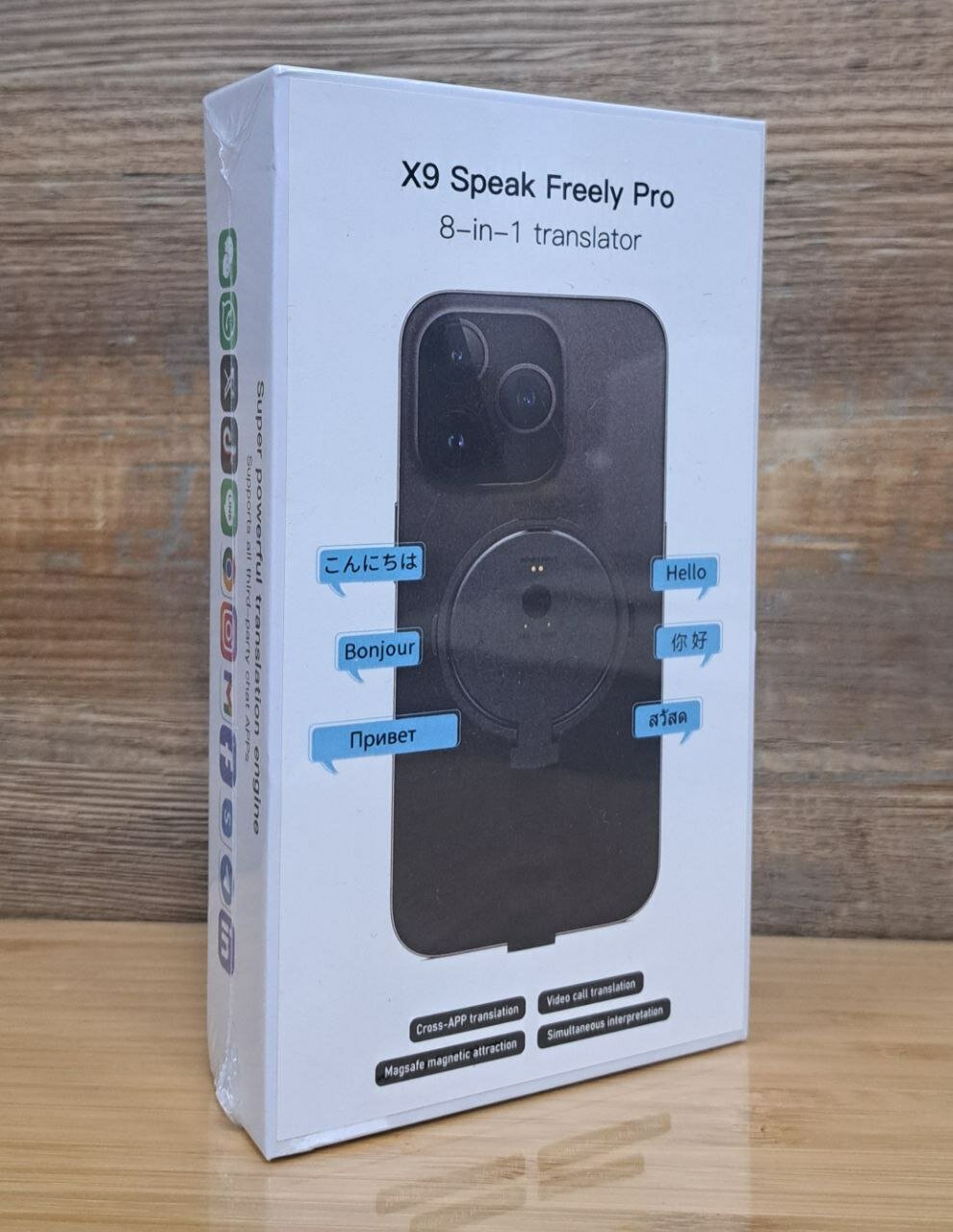 Интеллектуальный голосовой переводчик Х9 Speak Freely Pro, цвет Black