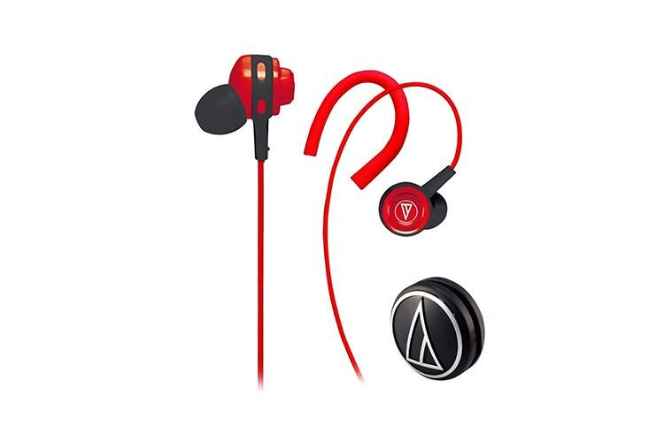 Наушники Audio Technica COR150 портативные лёгкие внутриканальные, красные