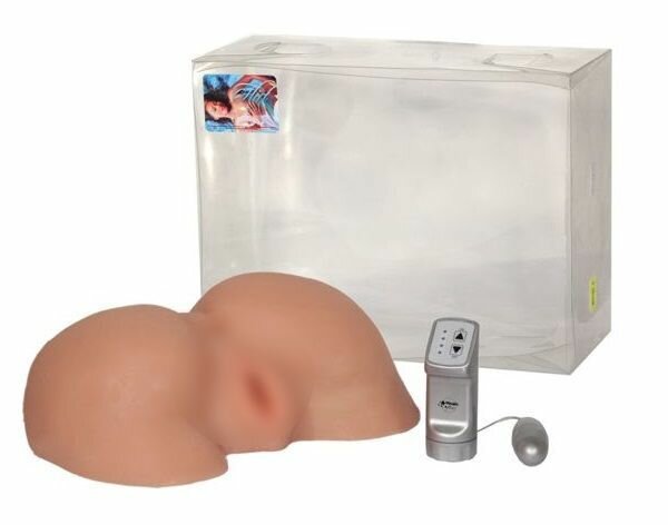 Реалистичная попка из неоскин с вибрацией, неоскин, 25 х 17 х 8 см.