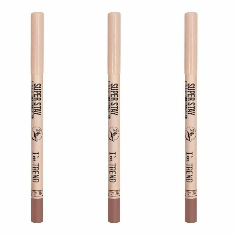 TF Cosmetics Карандаш для губ гелевый Super stay I'm trend тон 001 настоящий нюд, 3 шт