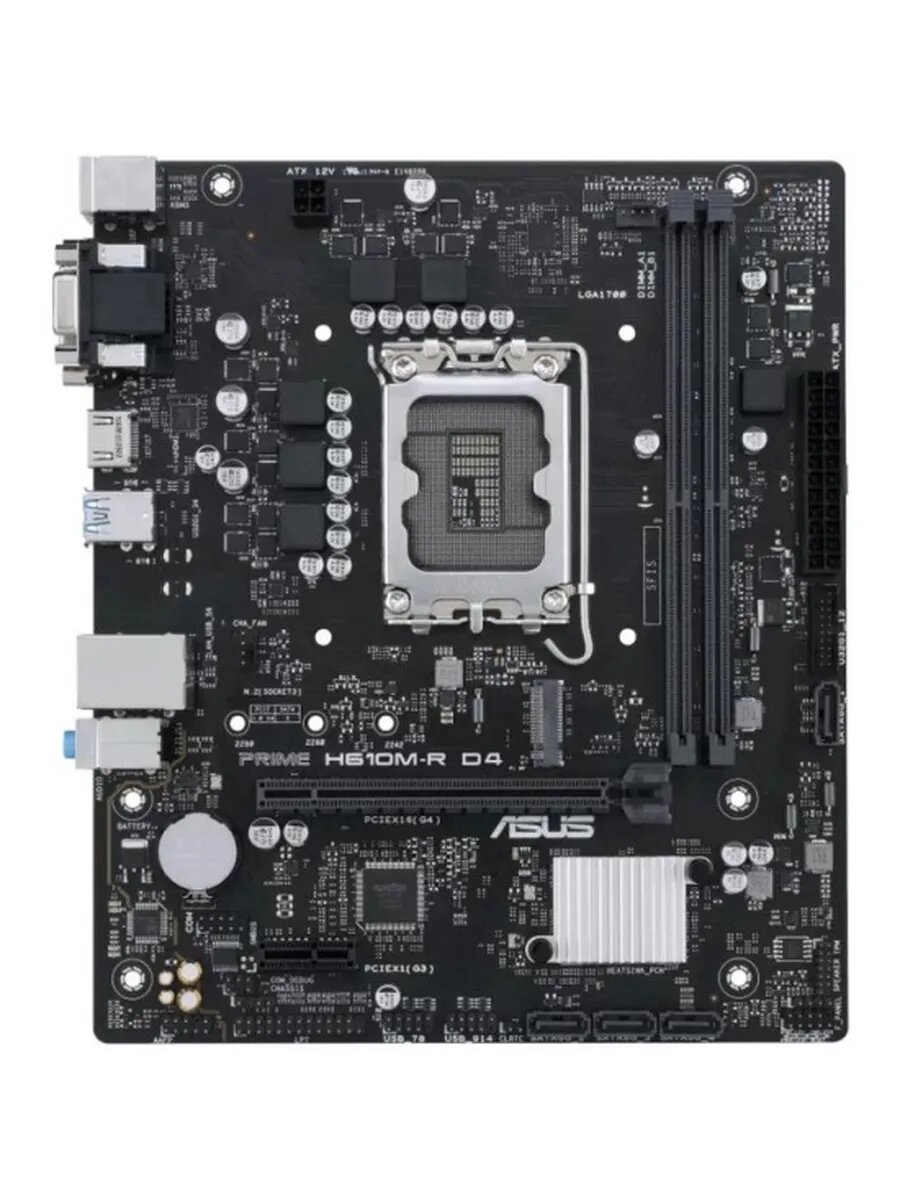 Материнская плата PRIME H610M-R D4-SI (LGA1700, mATX)