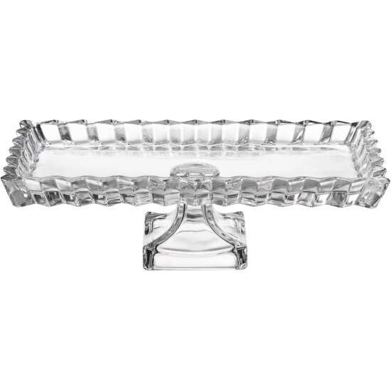 Блюдо сервировочное Lefard "Crystality" на ножке 28,5*15*9 см (345-511)