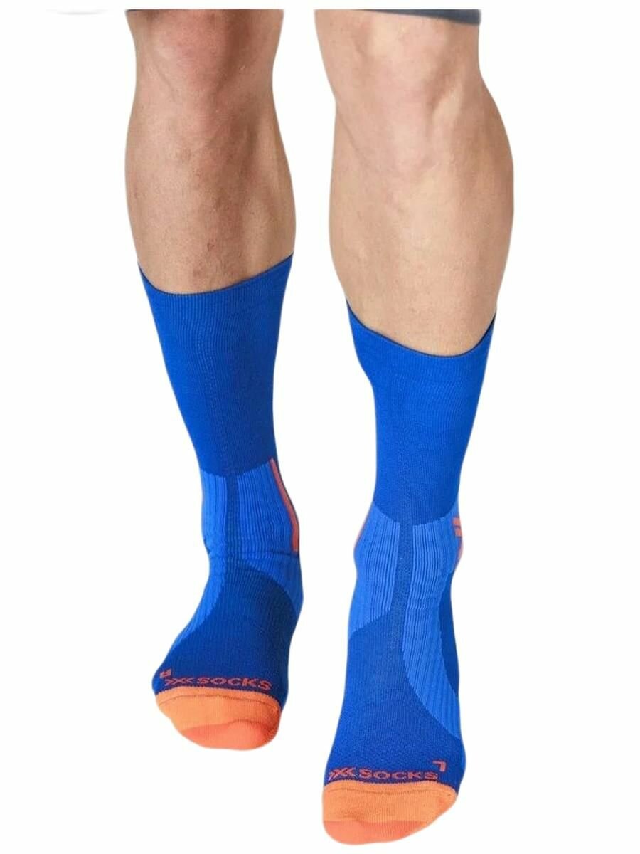 Термоноски X-Socks, размер 42/44, синий, оранжевый — фото 1