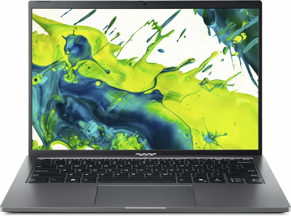 Ноутбук Acer Aspire Go AG14-71M-59G4 14", IPS, Intel Core Ultra 5 125H 1.2ГГц, 14-ядерный, 16ГБ DDR5, 512ГБ SSD, Intel Arc, без операционной системы, серый NX. JFWCD.002