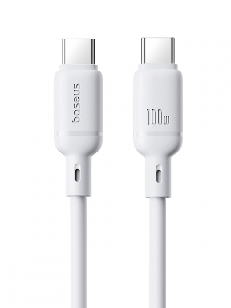 Кабель OS-Baseus Silky Series Fast Charging Cable Type-C - Type-C 100W 1м Белый (P10377704213-00)