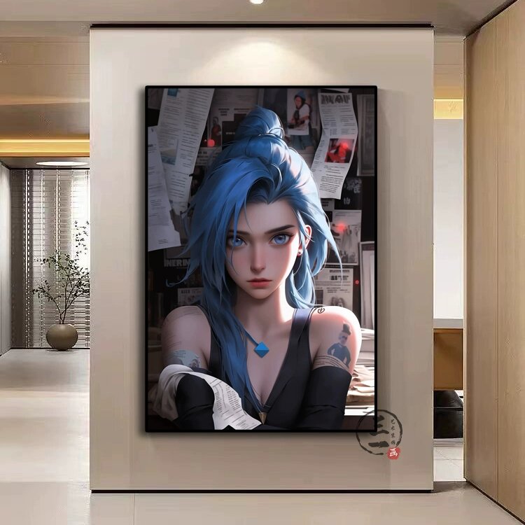 LOL Jinx League of Legends Rampage Лолита Живопись