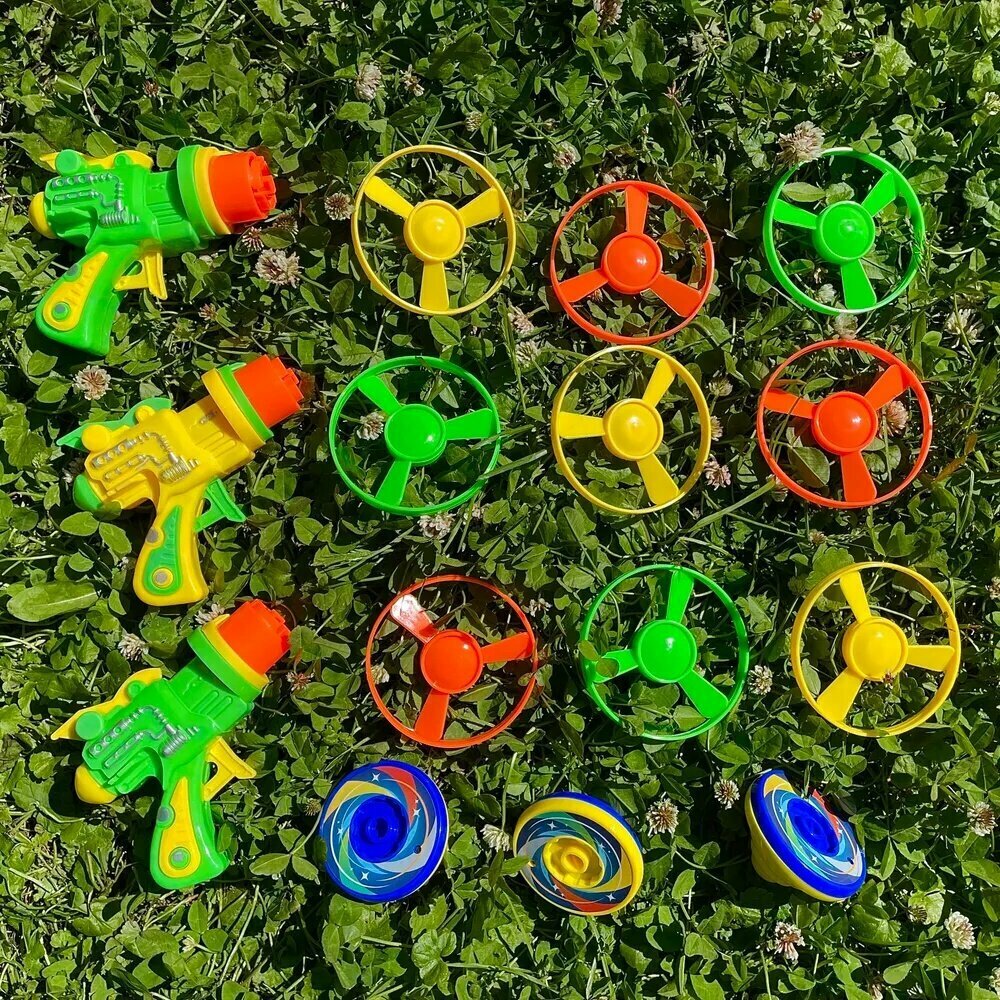 Вертушки запускалки летающие с запуском с пистолетом катапультой.