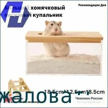 Купалка для мелких грызунов/Домик для хомяков, Бесплатная лестница для хомяка