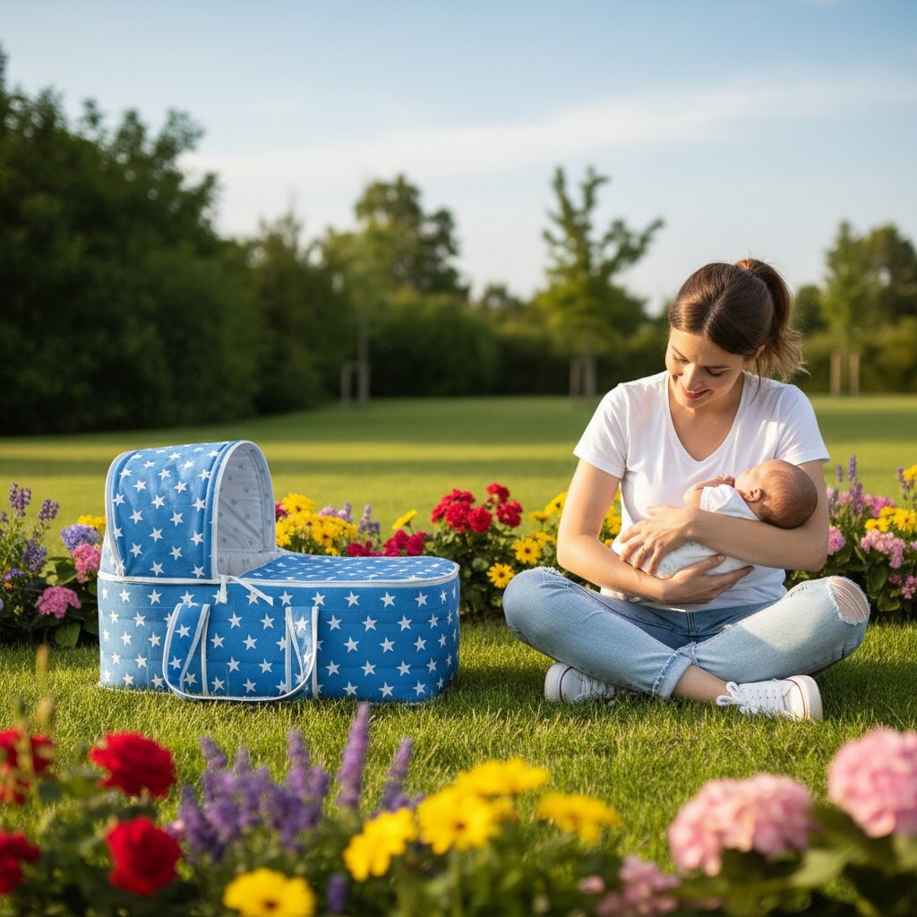 Люлька для новорождённых"Pikate" мягкая c жестким дном.