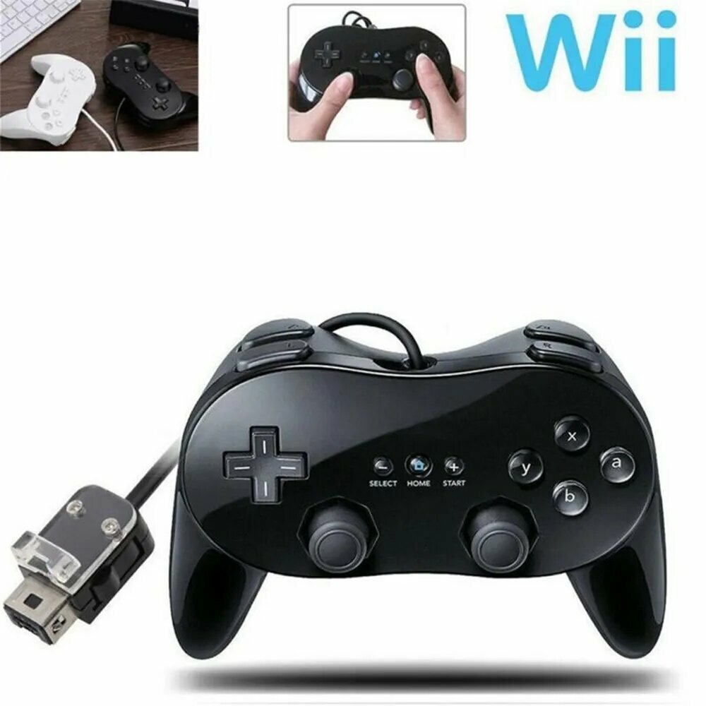 Игровой контроллер, джойстик для Nintendo Wii второго поколения, проводной игровой контроллер, игровой пульт дистанционного управления, белый