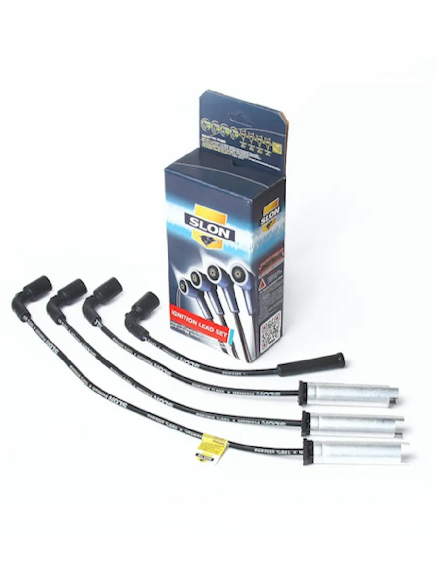 Провода высоковольтные DEAWOO Nexia, Chevrolet Aveo, Lanos, Kalos 1.4-1.5 8кл. SOHC под модуль (96305387) "SLON" арт. SLN002