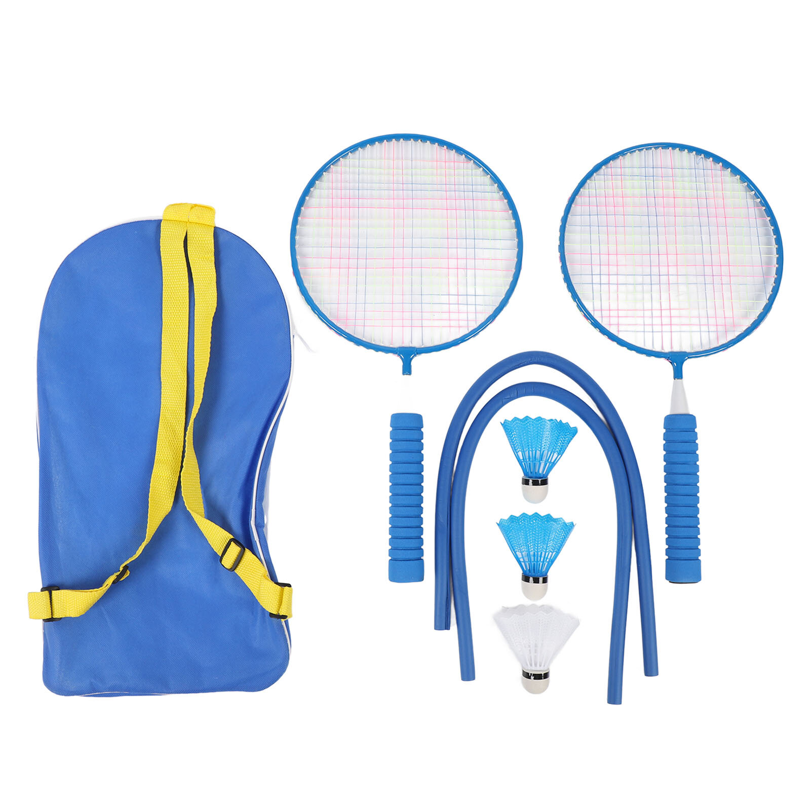 Детский набор для бадминтона, 3 волана, сумка, синий