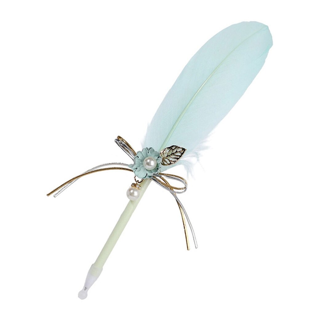 Шариковая ручка в стиле ретро с перьями, эргономичный захват, плавное письмо для студентов, пишущих