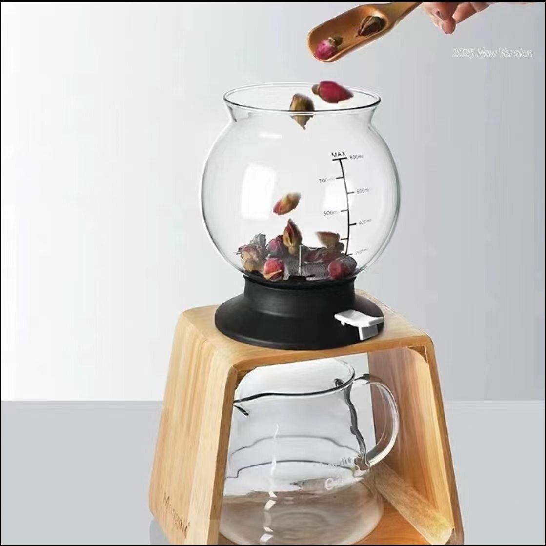 Набор для заваривания чая (чайная станция) Hario Tea Dripper LARGO Stend Set TDR-8006, 800мл