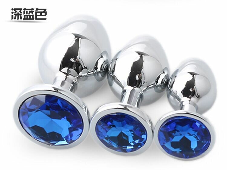 Секс-игрушки SM металлический круглый анальный тампон набор расширитель ануса тампон анальный с камнями и стразами