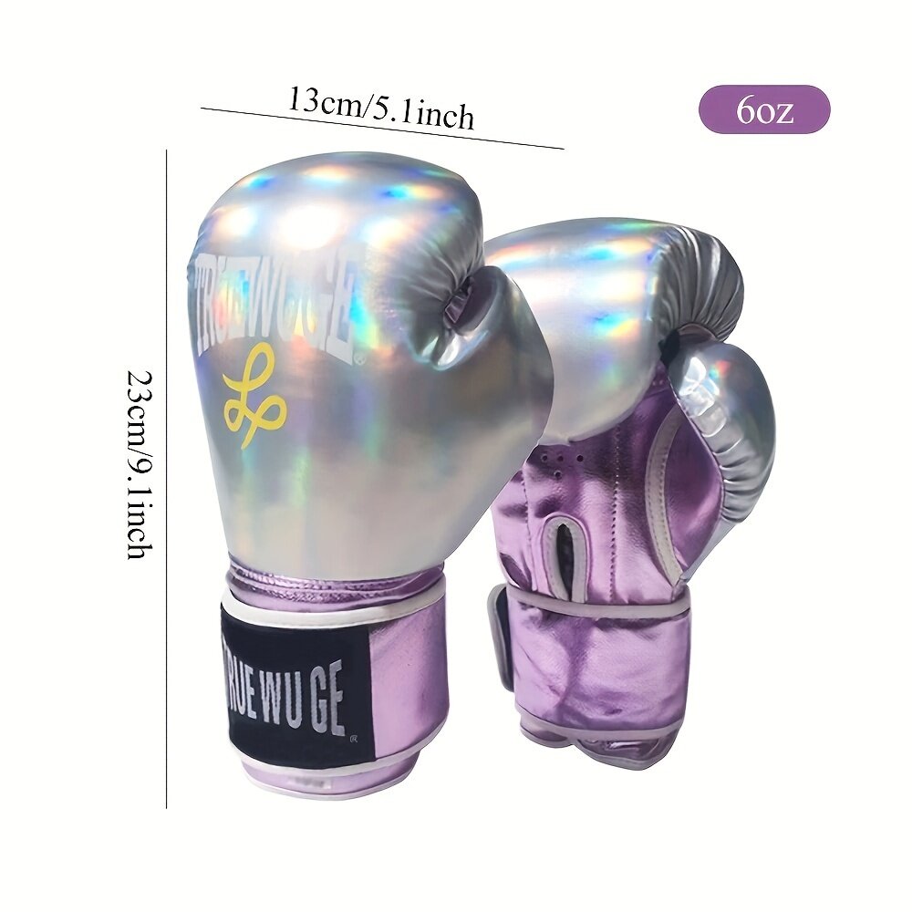 1 Pair Adult Boxing Gloves, Sanda Combat Training Molded Punching Bag Gloves