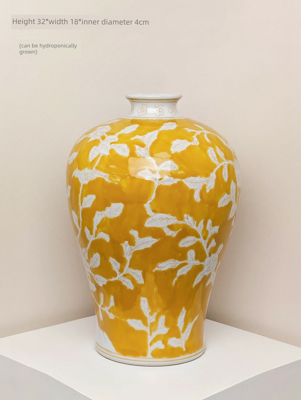 Новая композиция из зелени в китайском стиле для гостиной: гидропонные растения с холли и папоротником в большой