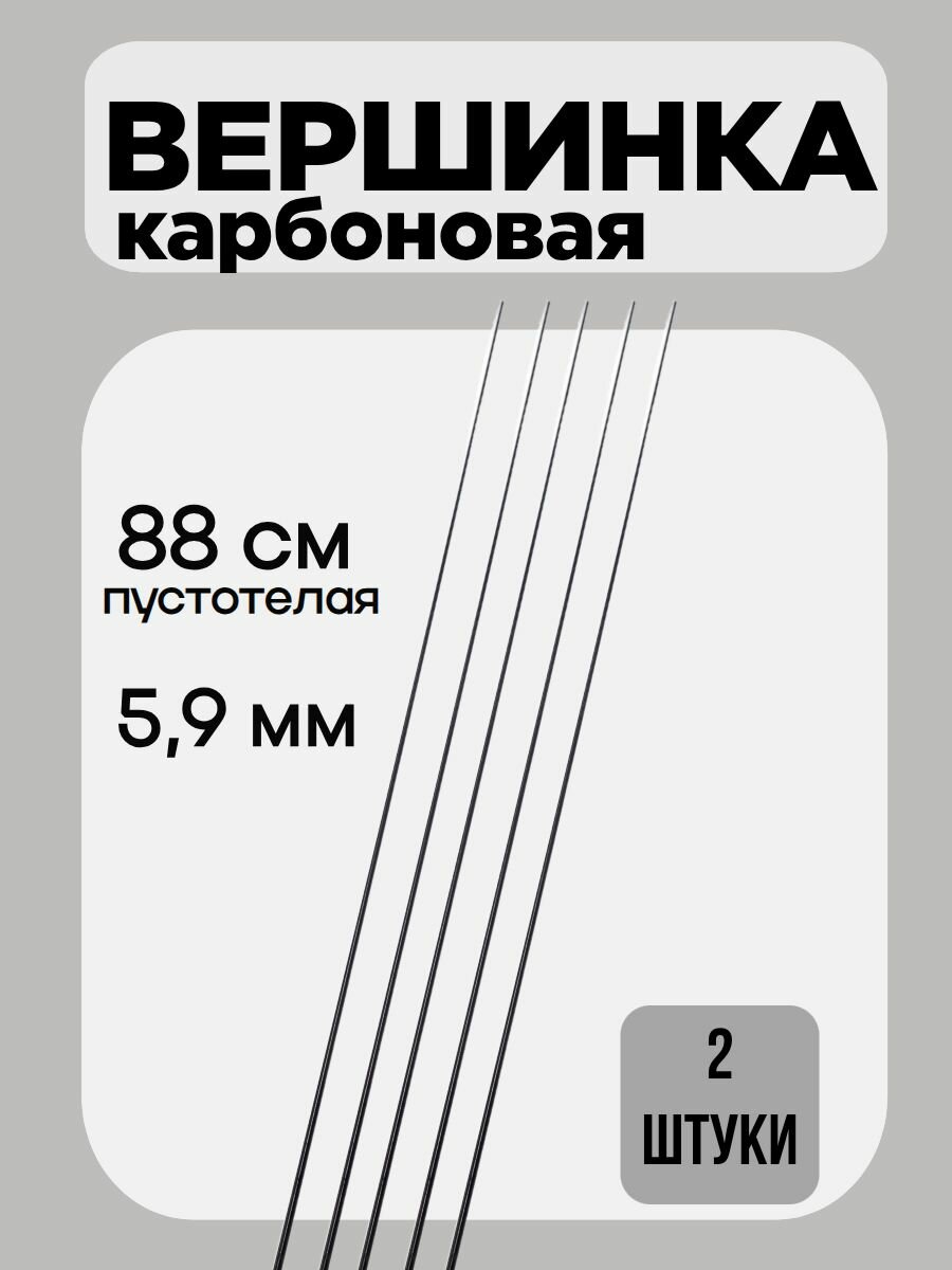 Хлыстик пустотелый карбон 5,9 мм (2 штуки) 21432