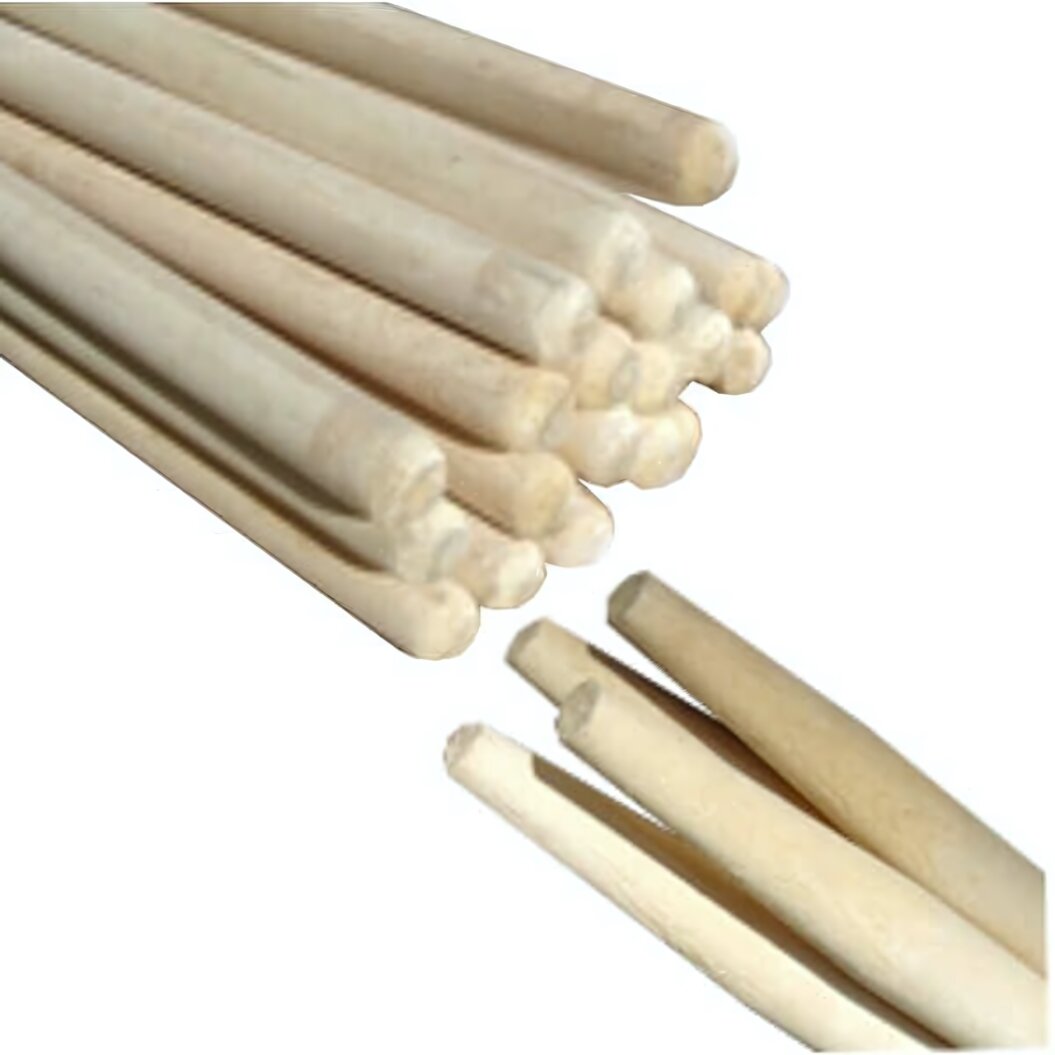 Деревянный черенок d25, длина 1200мм, для метел, швабр и инструмента