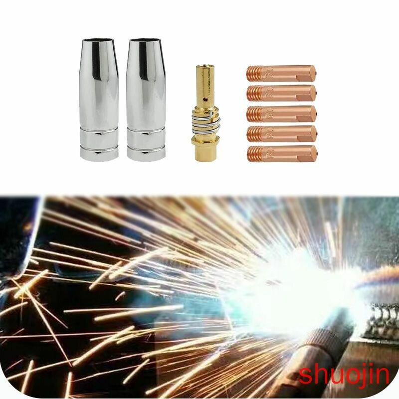 Сварочный комплект MIG-15 для полуавтоматического сварочного аппарата (диффузор, насадка для полуавтомата 12 мм, наконечник m6 0,8 мм.)АК15