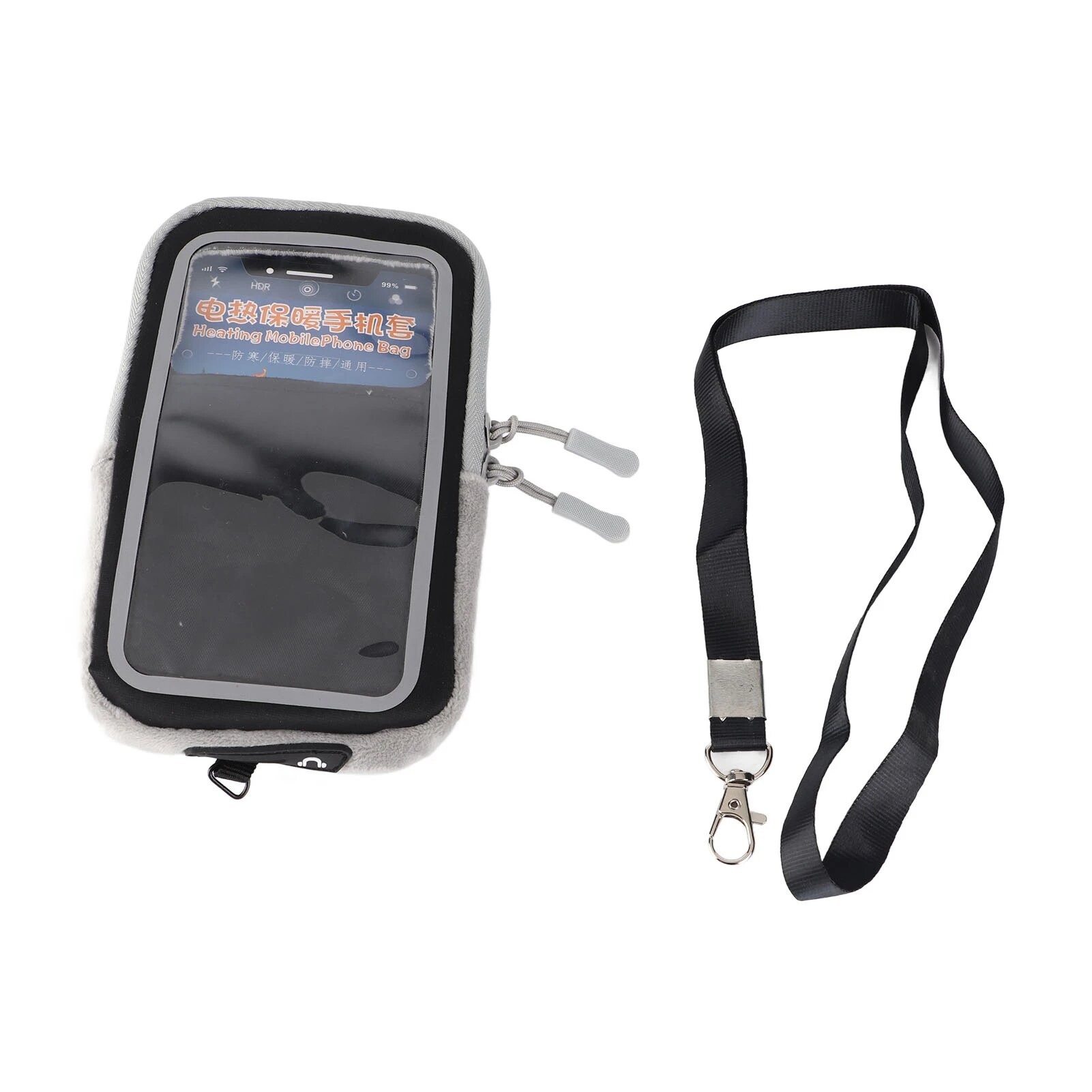 Электрическая сумка с подогревом для мобильного телефона, защита от аккумулятора, большое пространство, универсальный чехол для мобильного телефона с подогревом и окном камеры