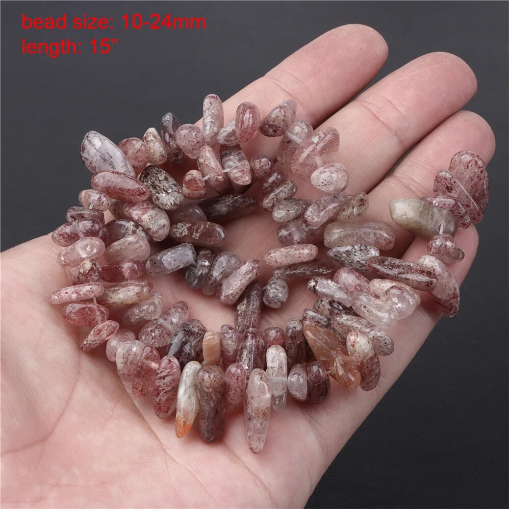 Бусины клубничного кварца RISYF NO.21 10-24mm