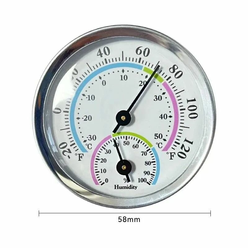 Стрелочный гигрометр-термометр миниатюрный для измерения влажности и температуры