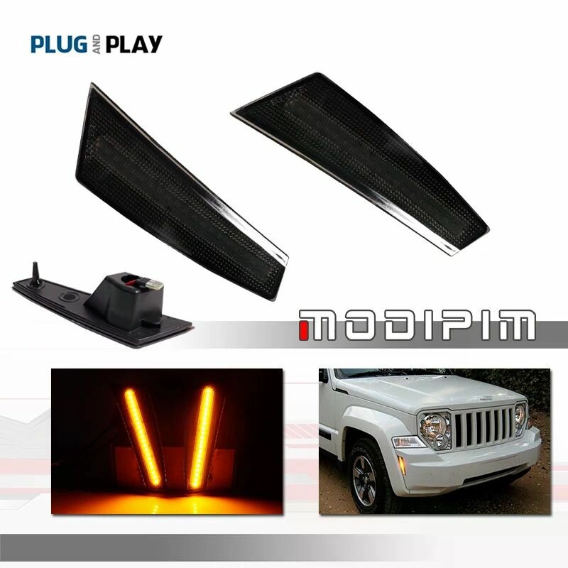 Фонари указателя поворота для переднего бампера автомобиля 2008 2009 2010 2011 Jeep Liberty 12 В