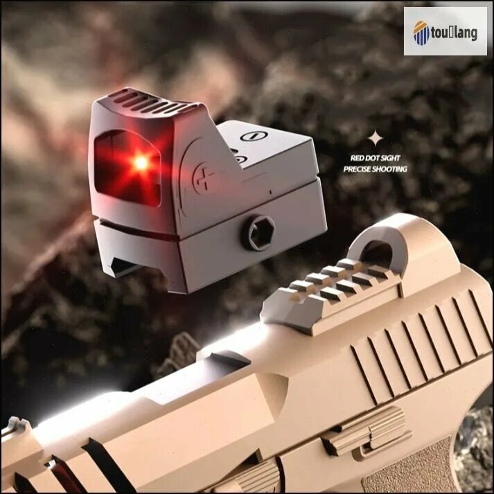 Коллиматорный прицел для пистолета Glock F817 с планкой игрушечный светящийся черный ABS пластик гелевые шарики возраст 8-18 лет