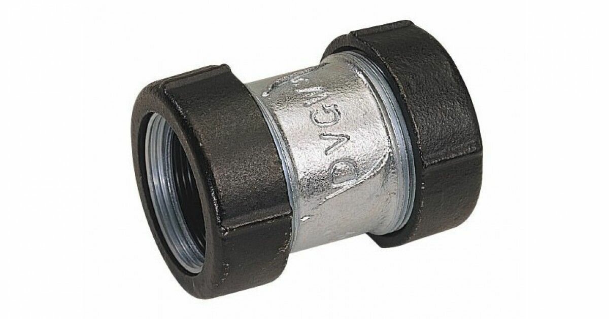 Муфта Gebo, соединительная, 1.1/2", обжим, Тип QO(ОК), 17.195.02.05