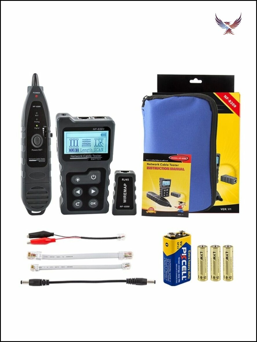 Сетевой кабельный PoE тестер NOYAFA NF-8209, цифровой, аналоговый, для LAN сетей