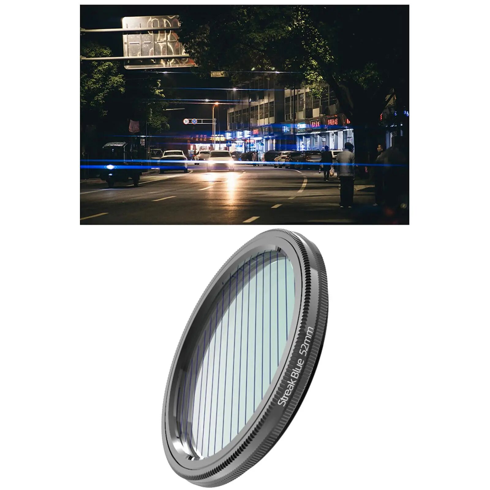 Анаморфный фильтр Streak Blue 52mm