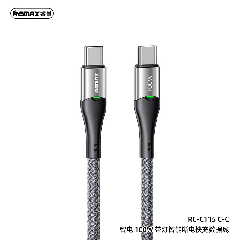 Кабель для зарядки мобильного телефона REMAX 100W с интеллектуальным отключением, сверхбыстрая зарядка, совместимый с Apple 15 и Huawei
