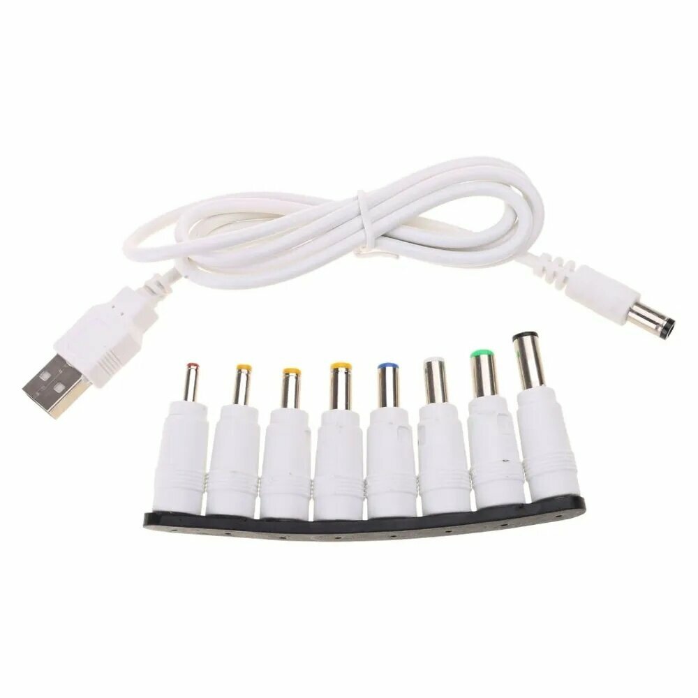 Кабель питания USB 5V-DC9V12V с 8 насадками