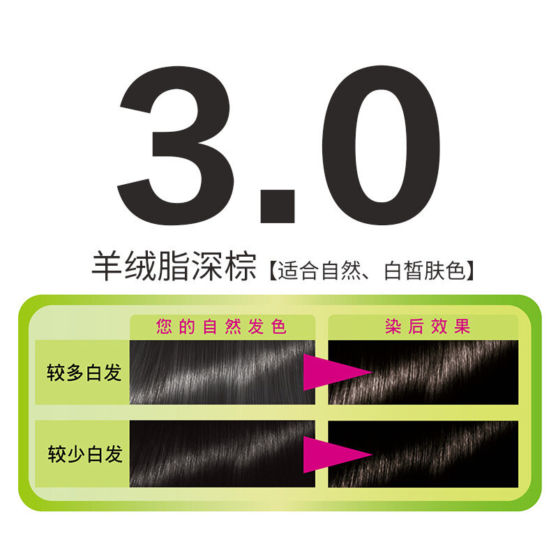 Краска для волос Schwarzkopf Yiran черно-коричневая с растительными экстрактами, покрывает седые волосы, кашемировый жир, темно-коричневая самокраска