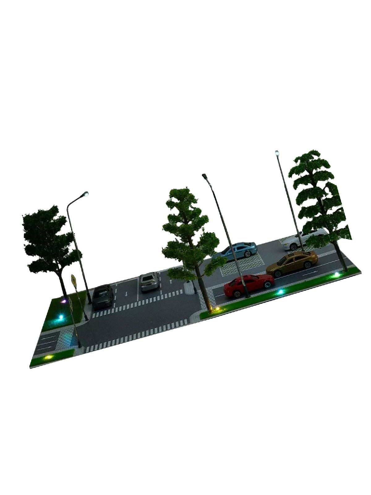 Освещение Модель автомобильной стоянки Модель городской дорожной сцены Модель здания с песочным столом