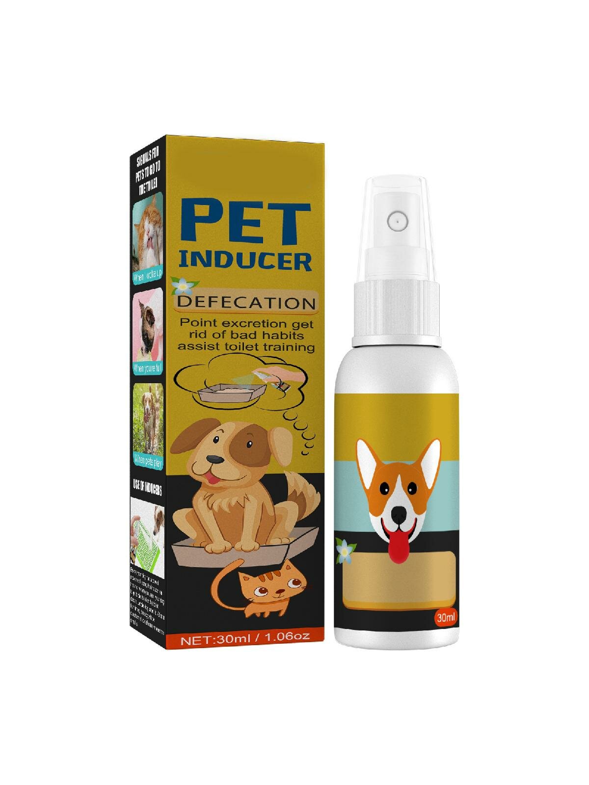 Спрей для приучения пописать здесь, привлекательный аромат помогает приучать щенков и собак