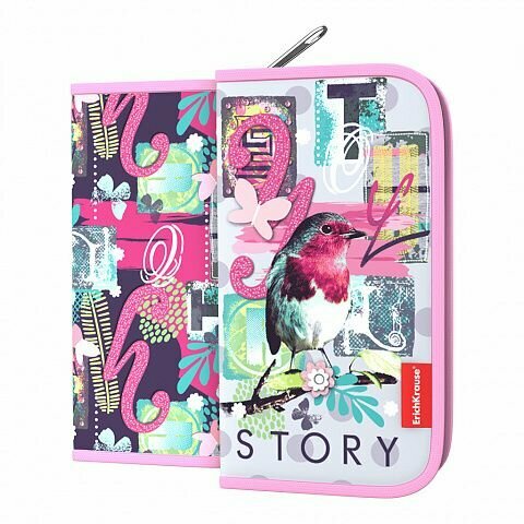 Пенал 1 отделение без наполнения "Bird Story" 205*1110 см 51960 "Erich Krause"