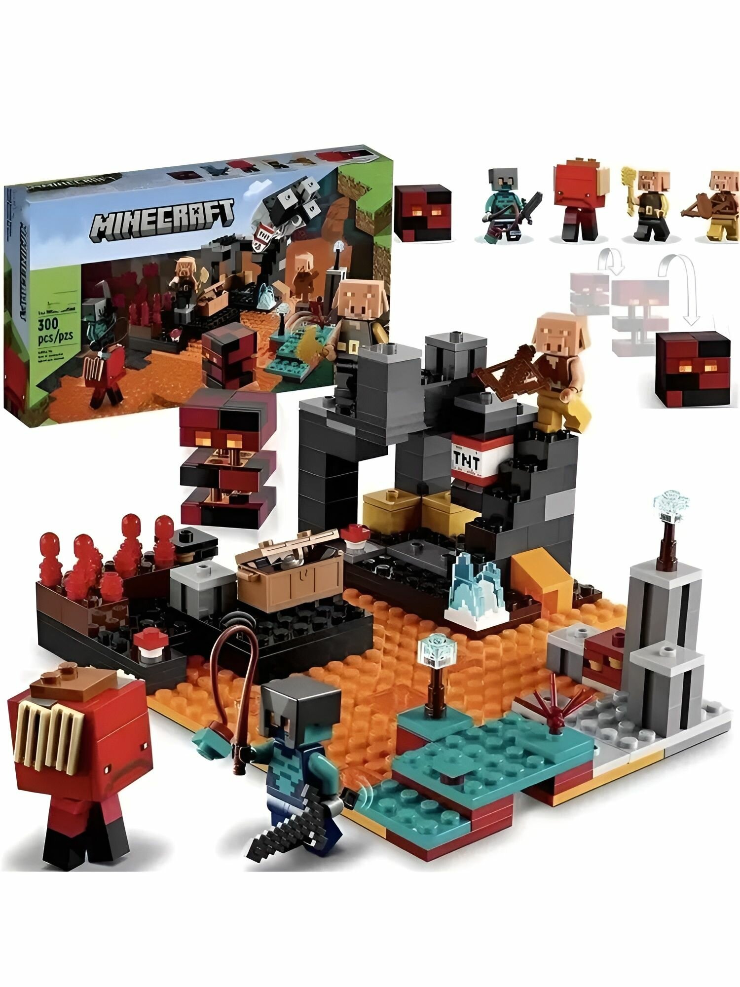 Конструктор Майнкрафт / Бастион Нижнего Мира 345 деталей / 23006