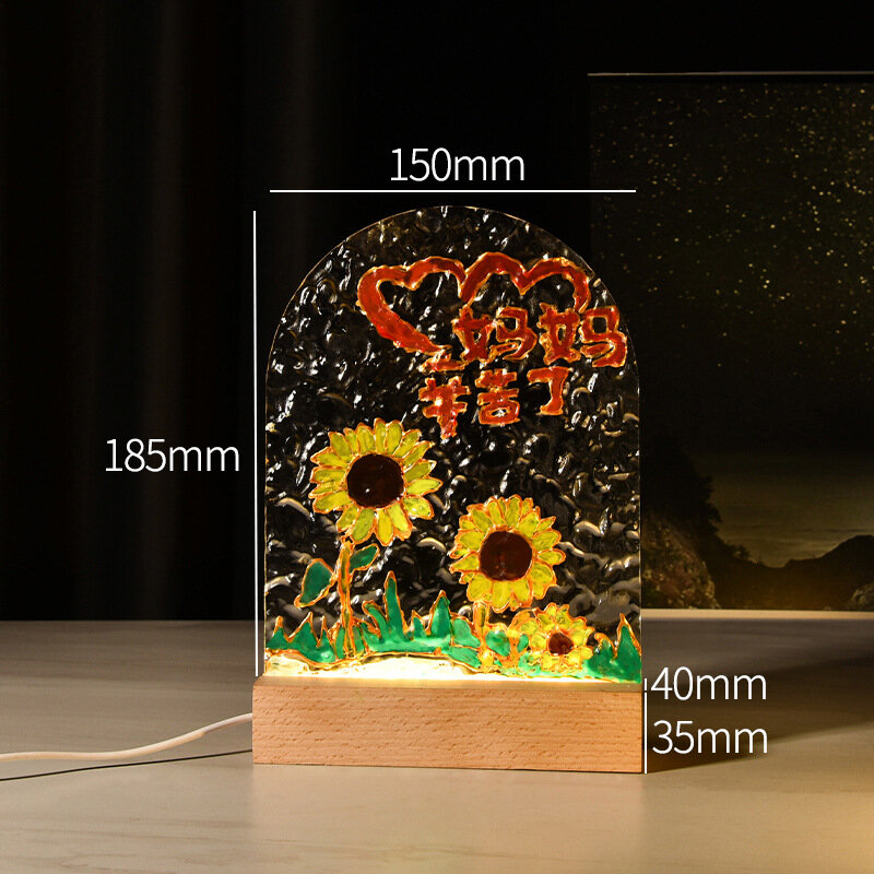 DIY креативный детский акриловый ночник с прозрачным эффектом водяных волн, настольный атмосферный свет, подарок на день рождения