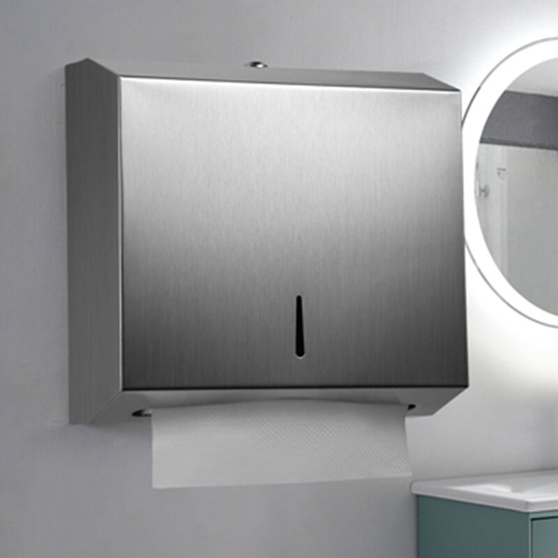 Заводская коробка для больших рулонов бумаги из нержавеющей стали, общественный туалет, гостиничная ванная, большая коробка для рулонов бумаги, водонепроницаемая коробка для туалетной бумаги