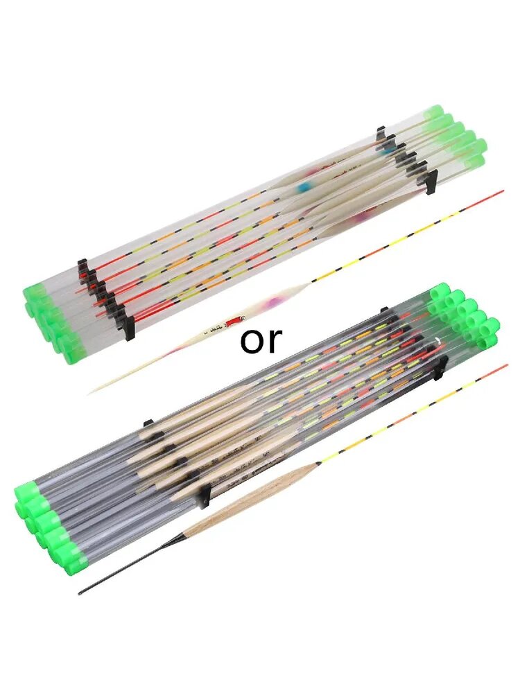 Набор поплавки для летней рыбалки деревянные, 10 штук