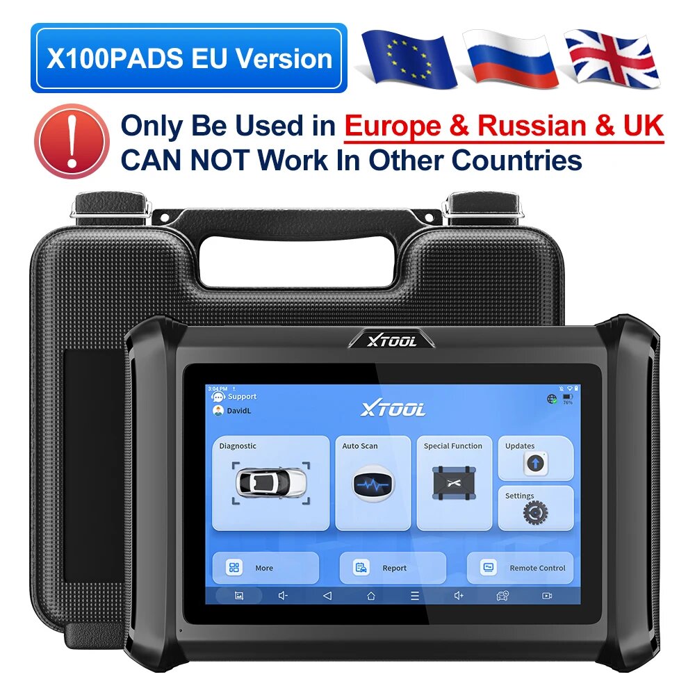 XTOOL X100 PADS: Программатор автомобильных ключей, считыватель PIN-кодов, PADS Eu Version