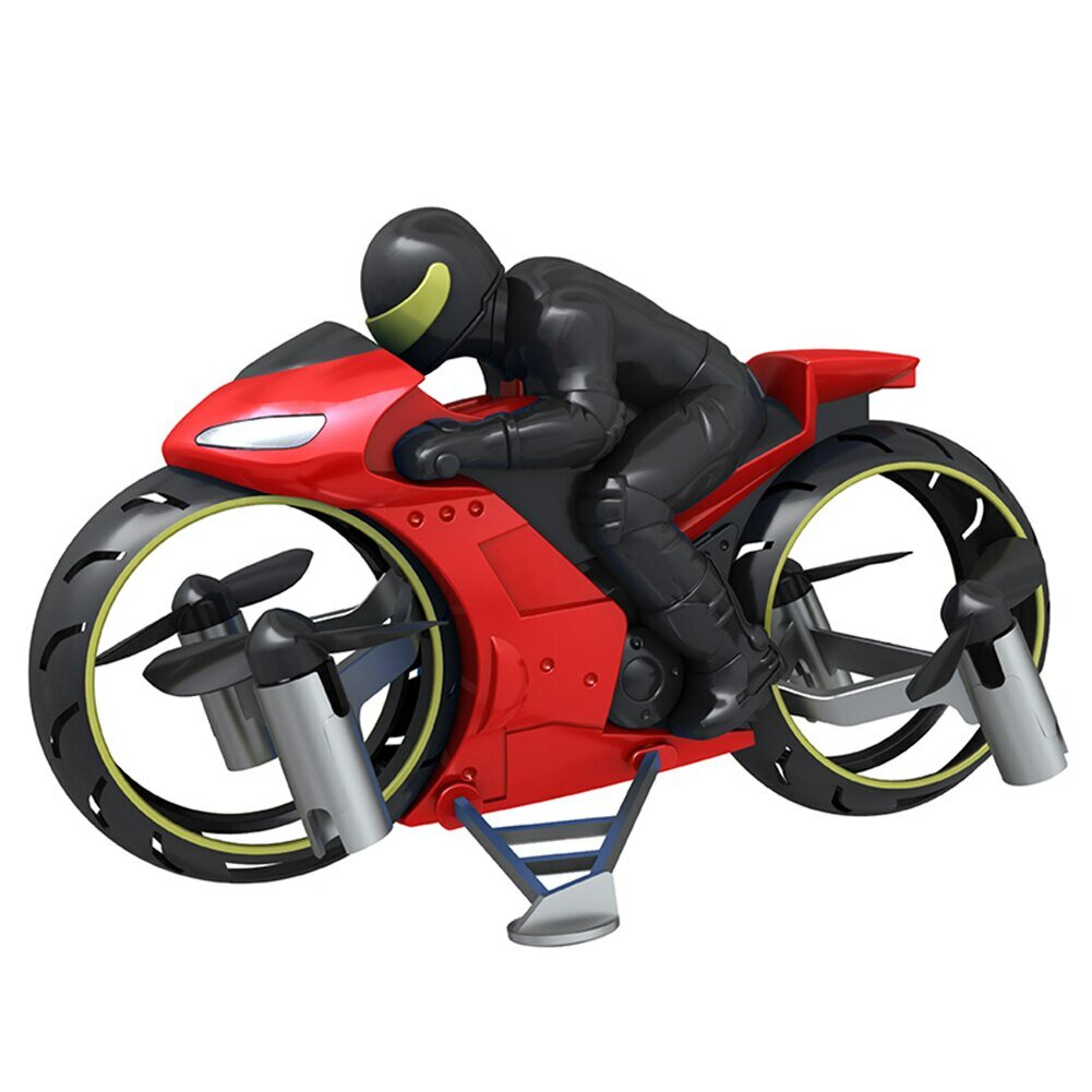 Новый RC мотоцикл континентальный двойное дистанционное управление 4 оси беспилотный летательный аппарат один ключ рулон легкий самолет модель RC мотоцикл (красный)