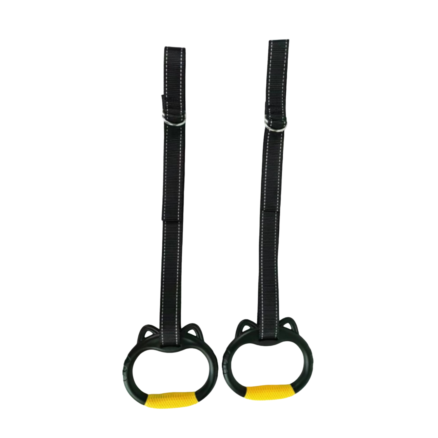 Гимнастические кольца для детей Фитнес-качели Рукава для мальчиков девочек Кольца для подтягиваний Детские гимнастические кольца до 250 кг Для улицы и дома Длина веревки свернутая 0.5 м 1.0 м 1.5 м 2.0 м Материал Пластик Нейлон Размер кольца 13*11*1.6 см