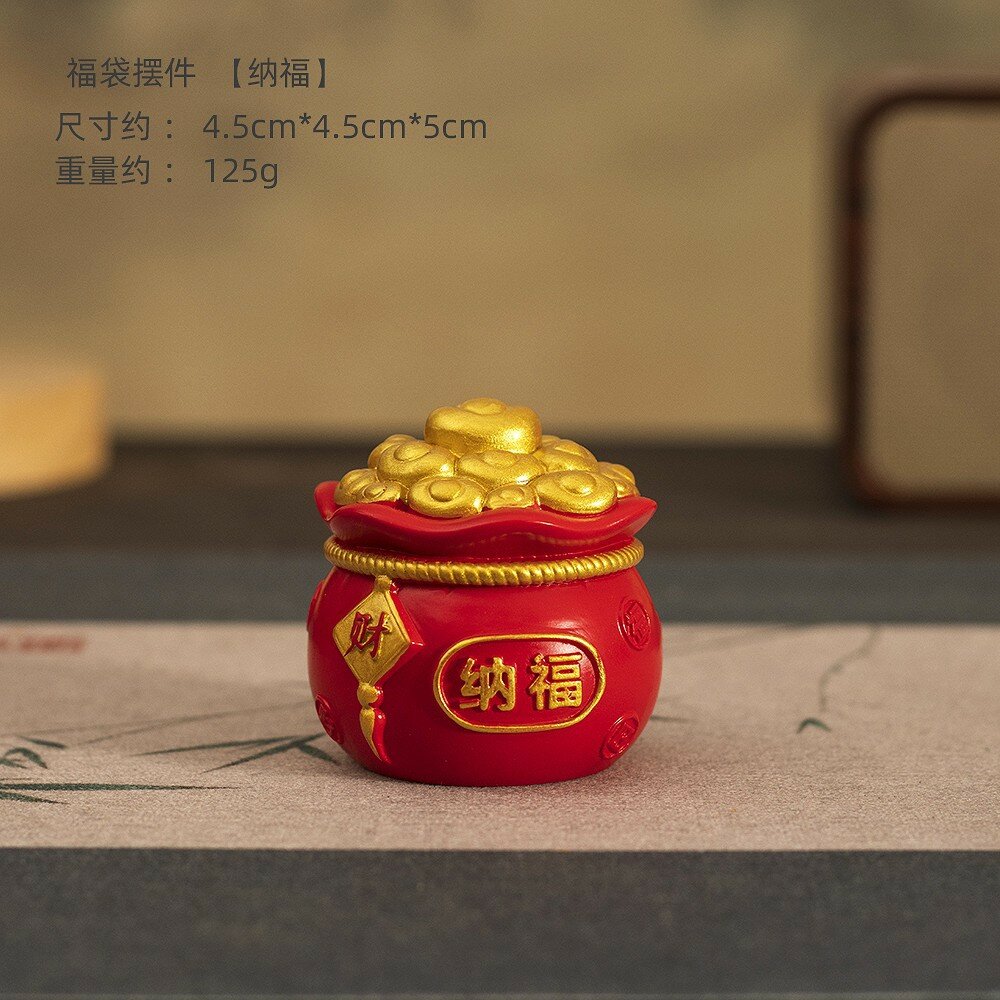 Фигурка Бога Богатства с пятью сторонами, маленькая фигурка для офисного стола, рабочей станции, снятия стресса, украшения автомобиля, подарок из смолы