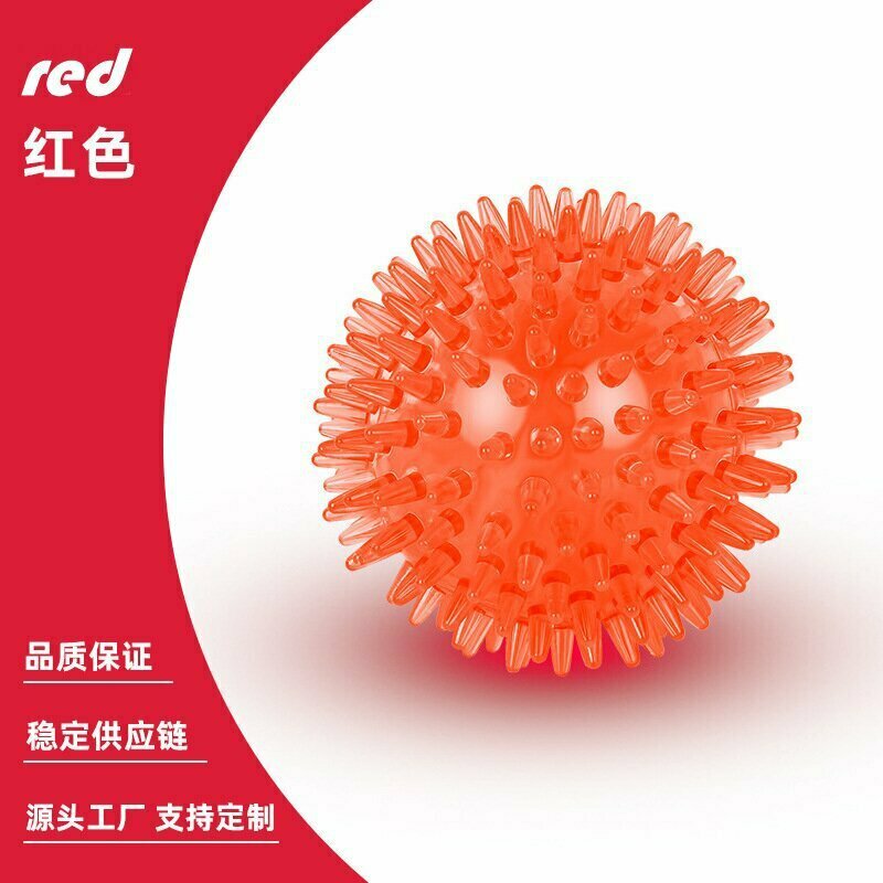 Популярный на Amazon звуковой шипованный мяч для собак, прочная игрушка для питомцев, TPR эластичный интерактивный мяч для собак