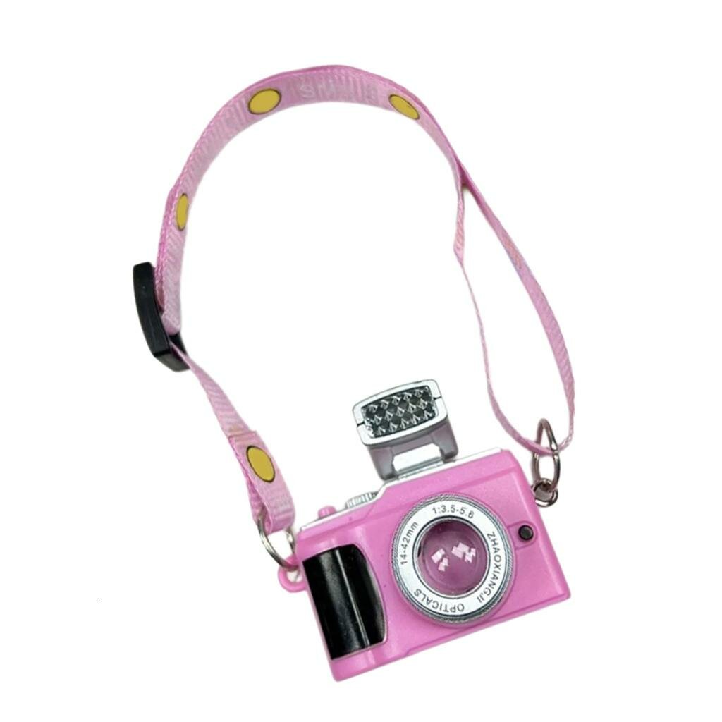 Брелок, Мини-имитационная камера со вспышкой в виде смайлика-черный