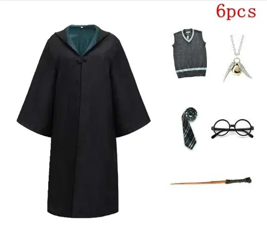 Костюм Гарри Поттера для взрослых и детей, комплект Гриффиндор L, 6pcs4